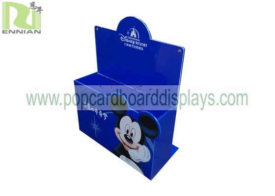 Blue Acrylic Display Stands Disney Products / Brochures Display Case Eco - Friendly supplier