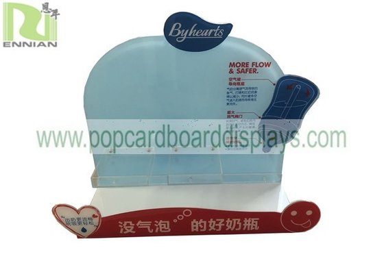 Top Counter Acrylic Display Stands Customized Logo / Size For Baby's Feeding Bottle supplier