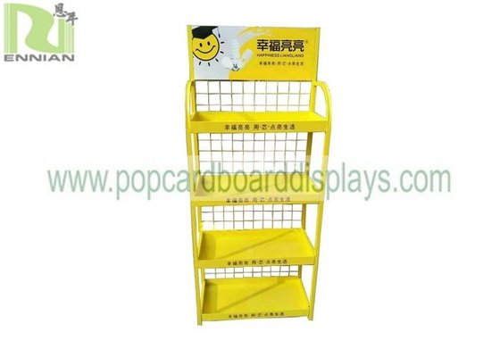 Painted Metal Wire Rack Display Stands Customized Logo / Size For Household Items supplier