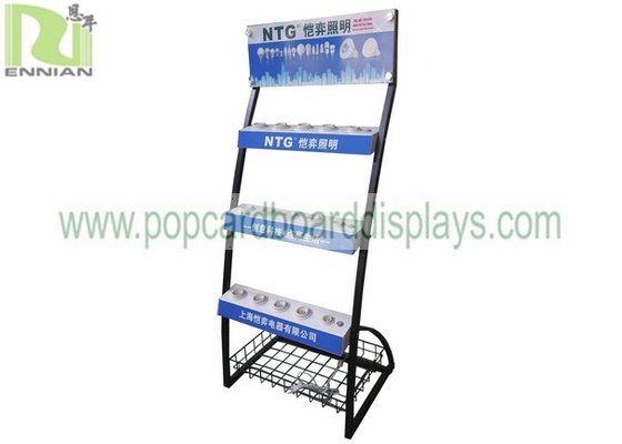 Magazine Metal Wire Display Racks Spray Paint Surface Book Shelf Custom Size supplier