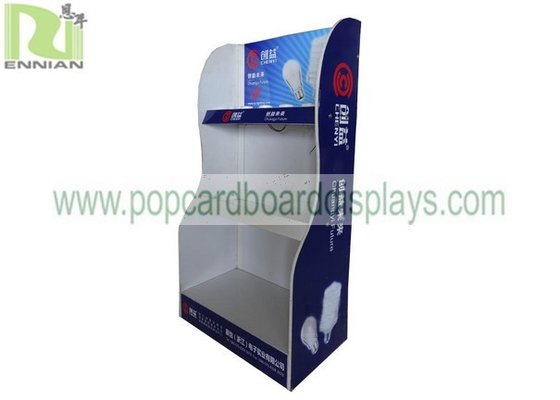 SGS LED Light Wooden Retail Display Stands Flooring Silk Screen Printing Logo supplier