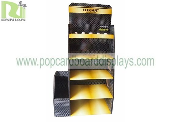SGS LED Light Wooden Retail Display Stands Flooring Silk Screen Printing Logo supplier