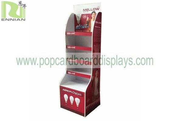 Surpermarket Durable Wooden Retail Display Units LED Lamp Display Racks 2 Tiers supplier