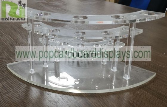 PS Material Bottles POP Clear Acrylic Display Stands Eco - Friendly With Holes supplier