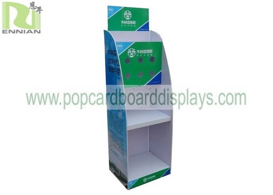 POP Flooring Wooden Shop Display Units 2 Tiers100kg Loading Capacity Multi - Sizes supplier
