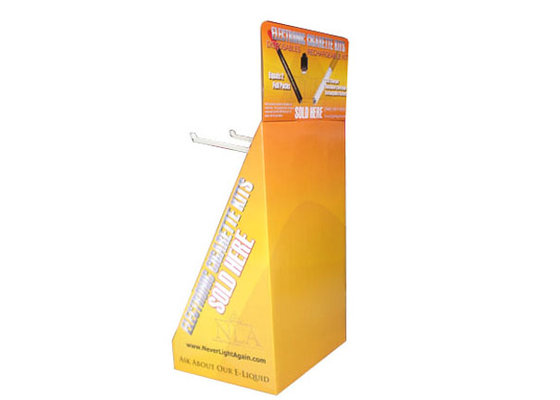 Greeting Yellow Cardboard Counter Displays ENCD023  Stands for eye - watching with hangers supplier