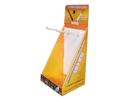 Greeting Yellow Cardboard Counter Displays ENCD023  Stands for eye - watching with hangers supplier