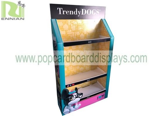 Floor Standing Pop Display Shelf, Corrugated Plastic Display Rack For Pets Products supplier