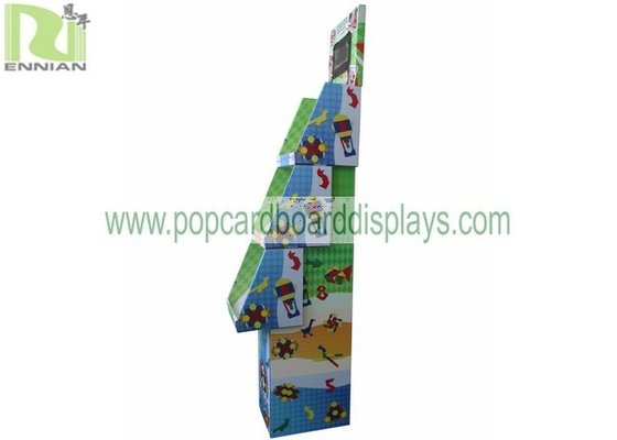 POP LCD cardboard books display shelf cardboard greeting card display stand with LCD can play vidio pop up display stand supplier