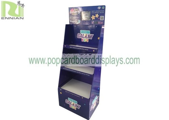 POP LCD cardboard books display shelf cardboard greeting card display stand with LCD can play vidio pop up display stand supplier