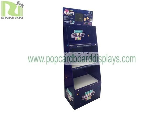 POP LCD cardboard books display shelf cardboard greeting card display stand with LCD can play vidio pop up display stand supplier