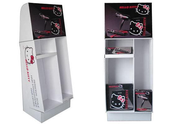 Corrugated Cardboard Display Hello Kitty model Stand Flooring ENTD011 for kids tools supplier