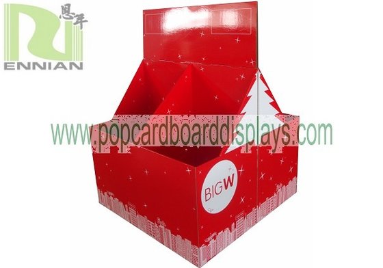 Christmas Promotional Colorful Pop Cardboard Pallet Display with strong structure supplier