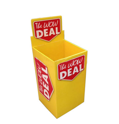 Plastic Dump Bin Corrugated Table Top Display Boards Assembly For Sales Promotion supplier