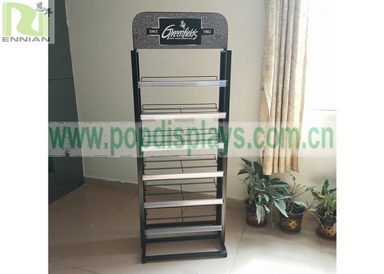 2 Sides Metal Wire Retail Display Racks For Greenfield / Displaying Merchandise supplier
