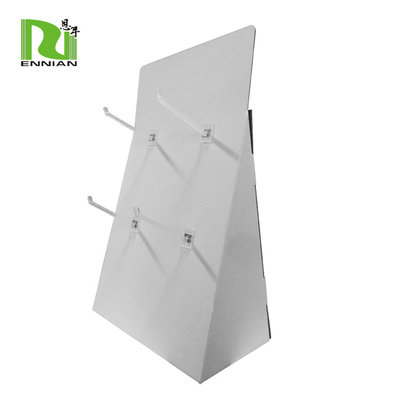 countertop pets display stand ,cardboard counter display unit with plastic hooks for blister products supplier