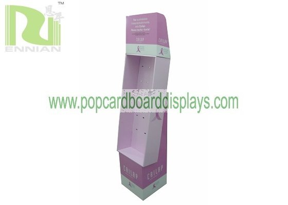 Elastic Band POP Cardboard Displays With Pink Color Display Stand With Hooks ENCB021 supplier