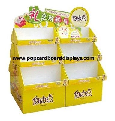 Yellow Custom Cardboard Candy Display For Supermarket and store supplier