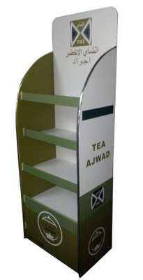 Recyclable Enon Tea Cardboard Floor Displays with Corrugated  for Supermarket supplier