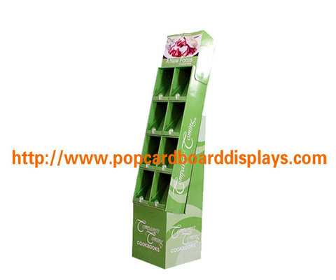 Shop Promotion Cardboard Display Stands With 8 Pockets For Books supplier
