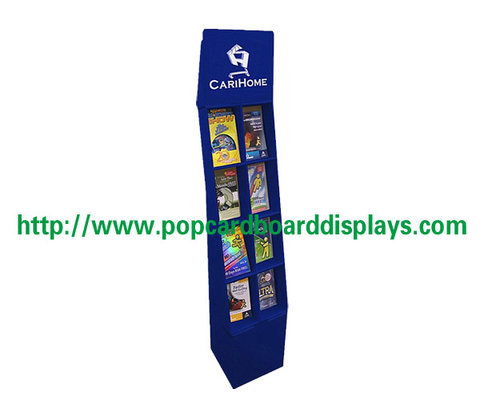 CMYK Color Folding Corrugated BOOKS Floor Display Stand Eco - friendly supplier
