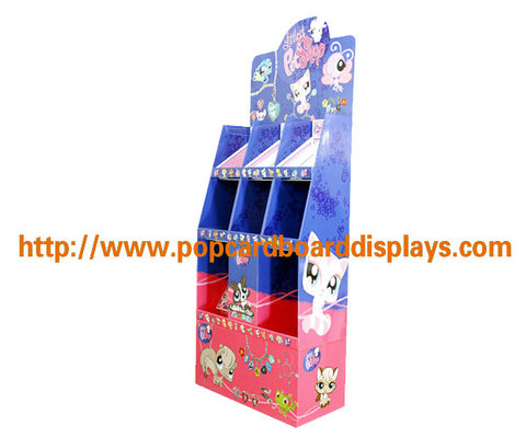 Blue Color  Cardbpard Cosmetics Products Cardboard Floor Displays Recyclable supplier