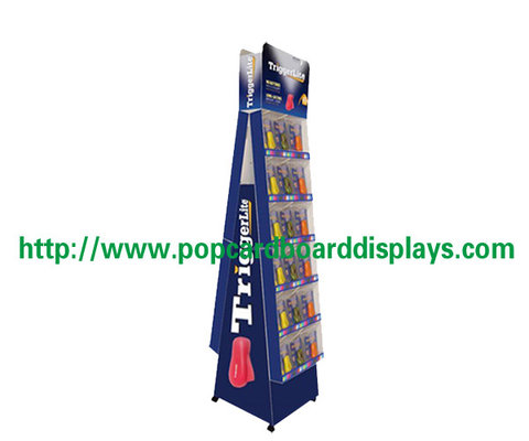 Eco-friendly Store Promotion Hooks Hanging Cardboard Floor Display For Slippers supplier
