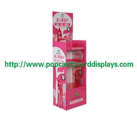 Pink Promotional Cardboard Display Stand , Recyclable Nail Polish Boxes supplier