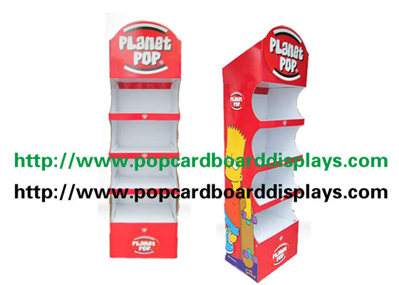 Red Automobile Printed Point of Sale Display Stands for Planet Pop Products supplier
