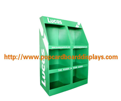 Unique Green Cosmetic Display Stand , Eco Friendly Cardboard Floor Displays supplier