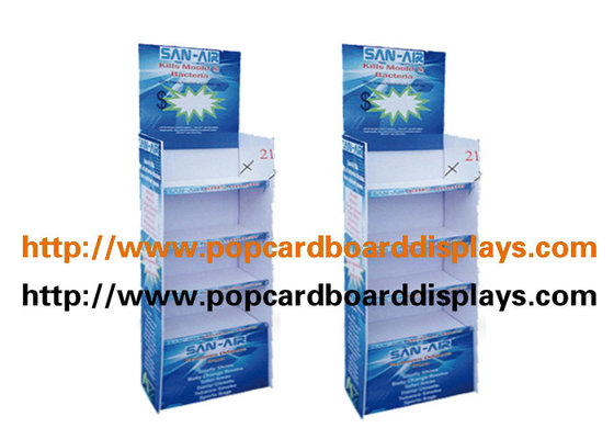 Recycled Supermarket Cardboard Retail Brochure Display Stands With 4 Layers supplier