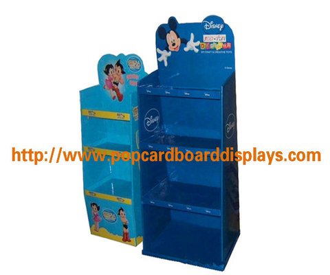 Cardboard Book Display Stands , Cardboard Floor Display Stand With Shelves supplier