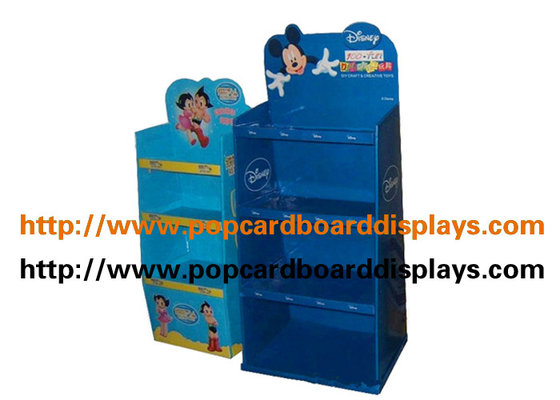 Cardboard Book Display Stands , Cardboard Floor Display Stand With Shelves supplier