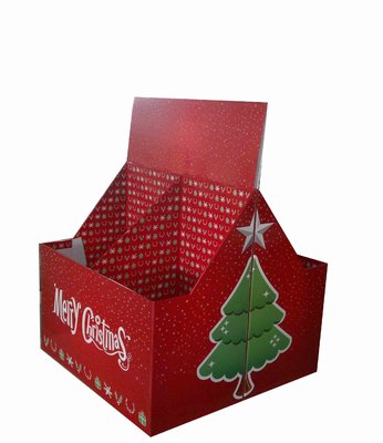POP cardboard pallet displays for christmas gift promotional pallet display rack supplier