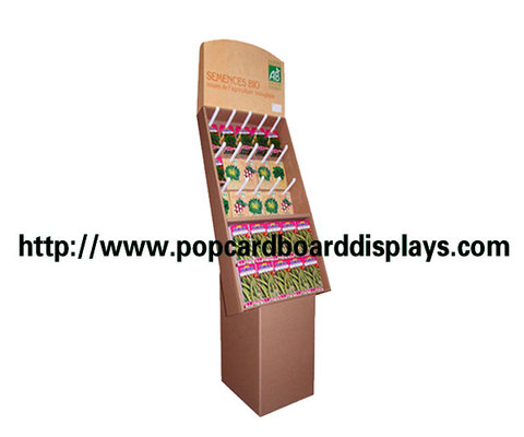 Eco-friendly Store pos display stands cardboard with plastic hooks supplier