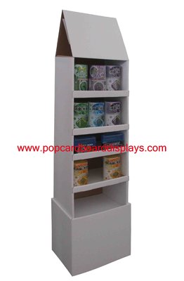 Air Fresher Supermarket Display Shelf 4 Tiers Cardboard Floor Display For Soap supplier