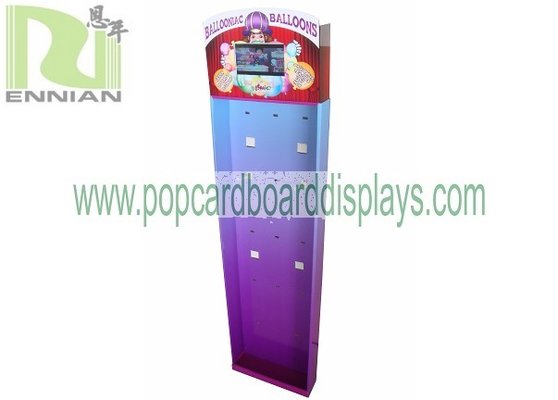LCD Screen Plastic Hooks Cardboard Displays Sidewing ENSK013 supplier