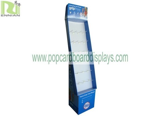 4 Color Offset Printing Peg Cardboard Floor Display Stands For Phone Case supplier