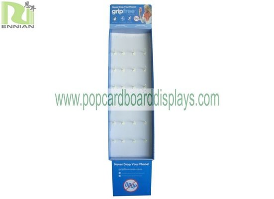 4 Color Offset Printing Peg Cardboard Floor Display Stands For Phone Case supplier