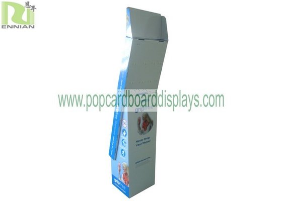 4 Color Offset Printing Peg Cardboard Floor Display Stands For Phone Case supplier