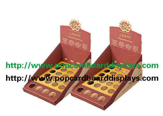 Recyclable Pop Corrugated Cardboard Counter Display Stands Shock-proof supplier