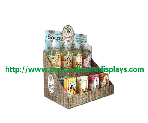Paper Corrugated Cardboard Counter Display Stand Recycled For POS Soap supplier