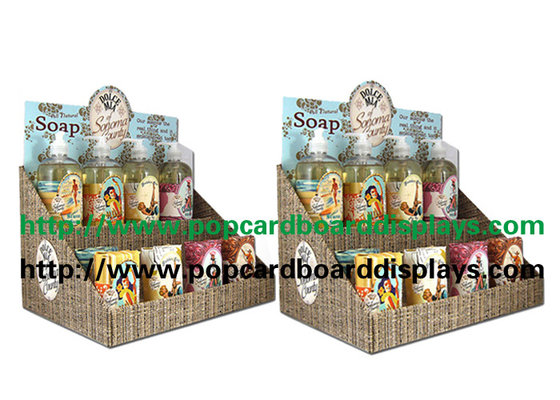 Paper Corrugated Cardboard Counter Display Stand Recycled For POS Soap supplier