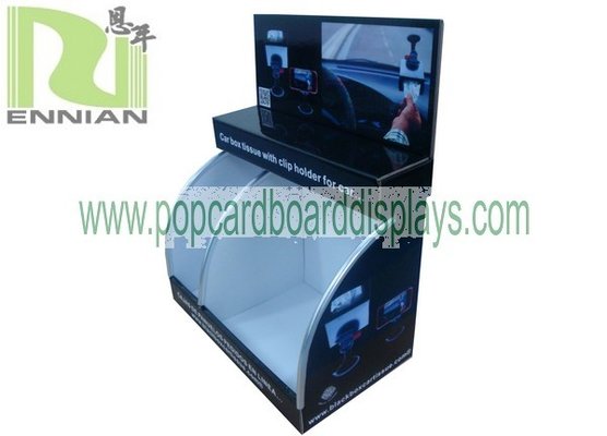 Black cardboard counter display car tissue box plastic clip display racks ENCD067 supplier