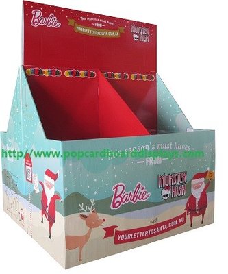 Customized Xmas gift retail cardboard pallet displays pop supermarket stand shelf supplier