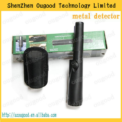 Black Vibration Alarm Hand Held Metal Detectors With Led Light