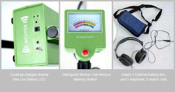 Portable 437hz Metal Detectors For Gold Full Control Ground Balance