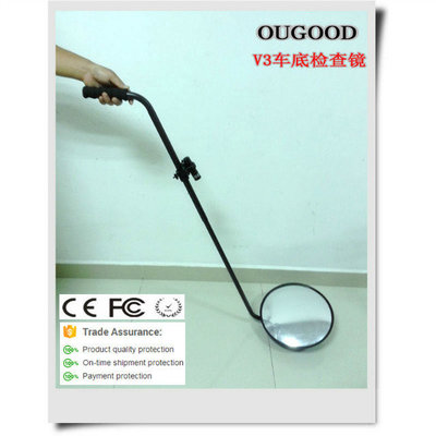 Car Under Vehicle Search Mirror , 1.2m - 1.4m Rod Under Vehicle Inspection Mirror