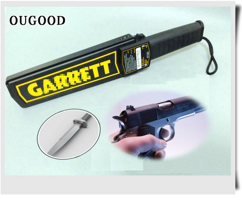 Security Garrett Hand Held Metal Detector Automatic Turning With Led Alarmed