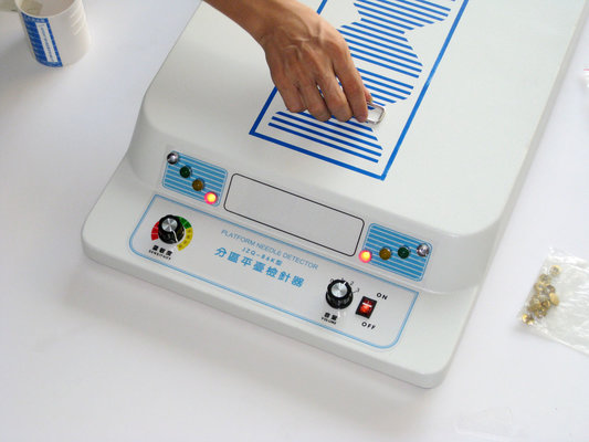 4 Zones Needle Detector Aluminum Alloy White Table Double Circuits Detecting